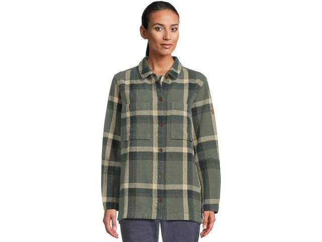 (取寄) フェールラーベン レディース シンギ フランネル オーバーシャツ Fjllrven women Fjallraven Singi Flannel Overshirt Patina Green/Deep Patina