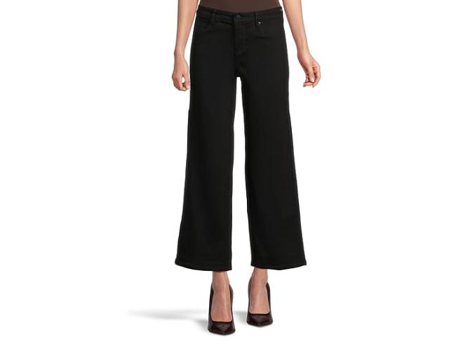 (取寄) リバプールロサンゼルス レディース ストライド ミッドライズ クロップ ワイド レッグ ジーン インシーム Liverpool Los Angeles women Stride Mid-Rise Crop Wide Leg Jean 28'' Inseam Black Rinse