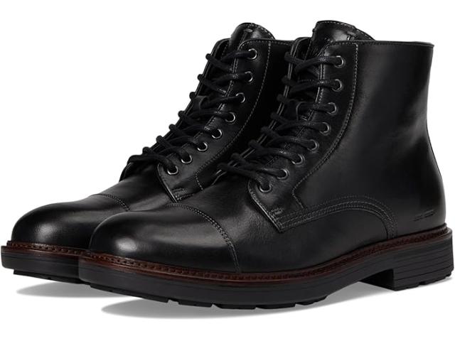 (取寄) ジョンストン&マーフィー コレクション メンズ レイサム キャップ トゥ ブーツ Johnston & Murphy Collection men Latham Cap Toe Boots Black European Calfskin