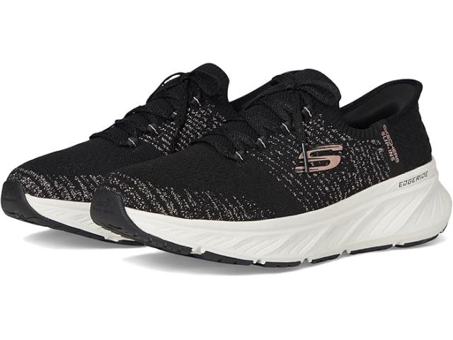 (取寄) スケッチャーズ レディース ハンズ フリー スリップ-インス SKECHERS women Edgeride Hands Free Slip-INS Black Rose Gold