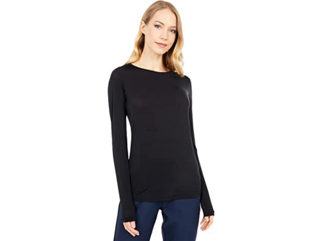 (取寄) ジェイミー サドック レディース サンセンス クルー ネック トップ ロング スリーブ Jamie Sadock women  Sunsense Crew Neck Top Long Sleeve Jet