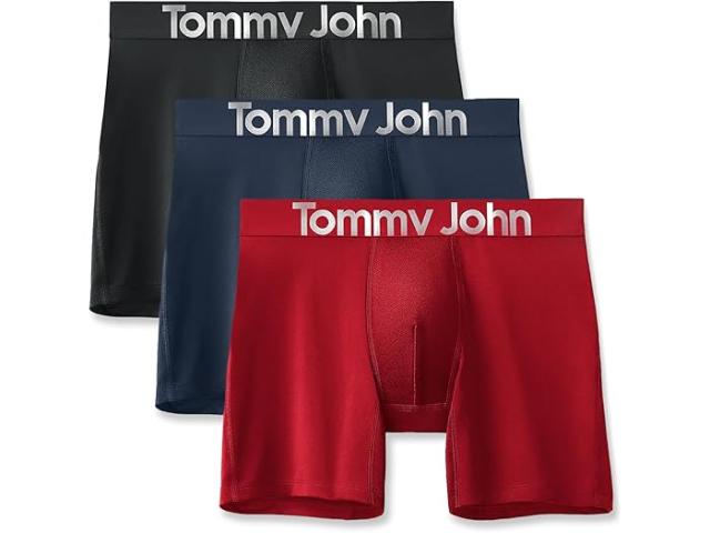 (取寄) トミー ジョン メンズ 3-パック 360 スポーツ ミクロ ボクサー ブリーフ  John men  John 3-Pack 360 Sport Micro Boxer Brief Haute Red/Dress Blues/Black