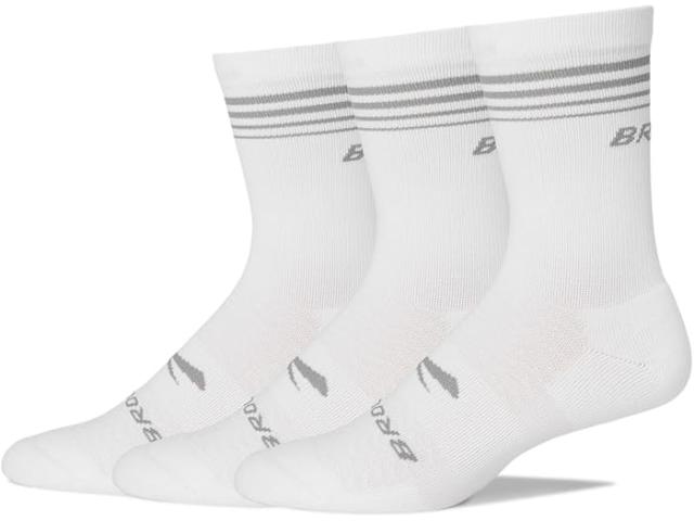 (取寄) ブルックス メンズ ラン-イン クルー 3-パック Brooks men Run-In Crew 3-Pack White