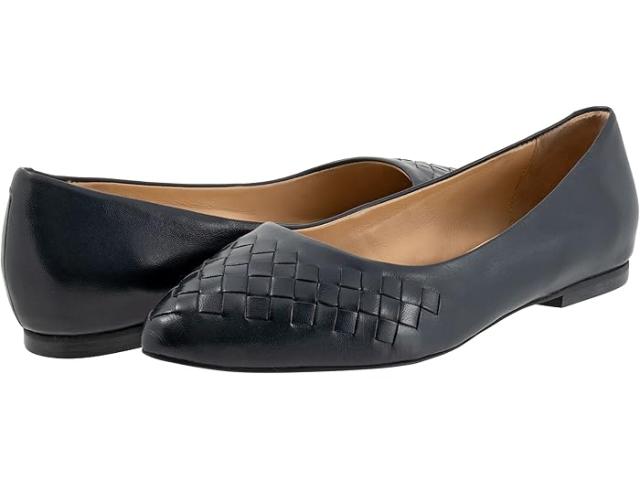 (取寄) トロッターズ レディース エスティ ウーブン Trotters women Estee Woven Black Woven Leather