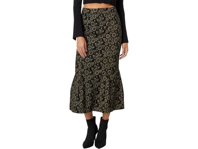 (取寄) エン セゾン レディース フローラ ミディ スカート en saison women Flora Midi Skirt Black/Taupe