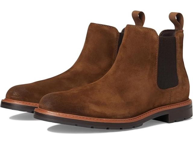 (取寄) コールハーン メンズ グランド チェルシー ブーツ Cole Haan men Chamberlin Grand Chelsea Boots Spiced Brown Suede/Raven Water Resistant