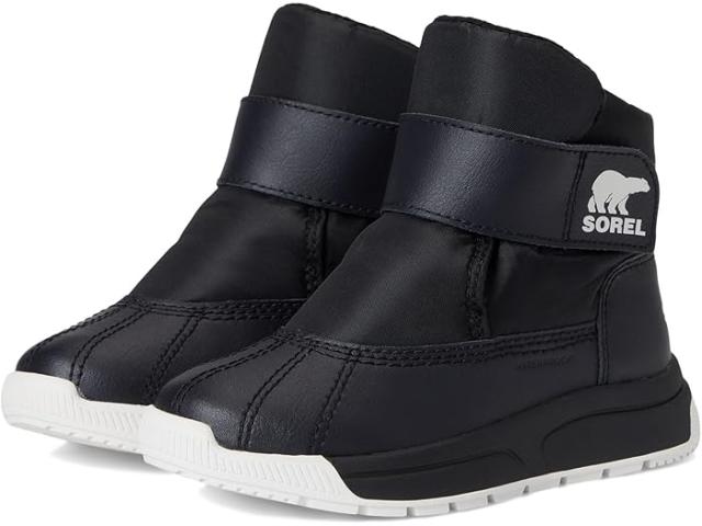 (取寄) ソレル キッズ ホイットニー 3 ストラップ ミッド ウォータープルーフ (トドラー) SOREL Kids Whitney III Strap Mid Waterproof (Toddler) Black/Sea Salt