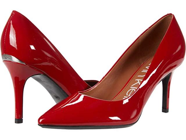 (取寄) カルバンクライン レディース ゲイル ポンプ   women  Gayle Pump Crimson Red 1