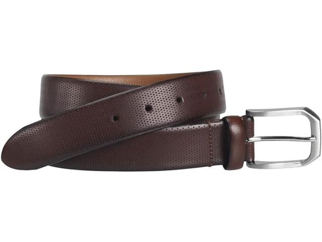 (取寄) ジョンストン&マーフィー メンズ ミクロ パーフ ベルト Johnston & Murphy men Micro Perf Belt Burgundy