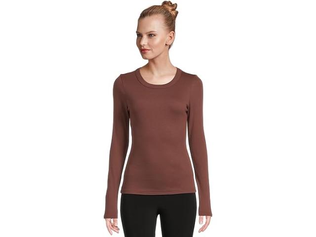 (取寄) マイケル スターズ レディース ゾラ ロング スリーブ クルー ティー Michael Stars women Zola Long Sleeve Crew Tee Espresso