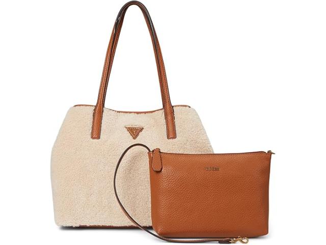 (取寄) ゲス レディース 2 イン 1 トート GUESS women Victtoria 2 In 1 Tote Natural/Cognac