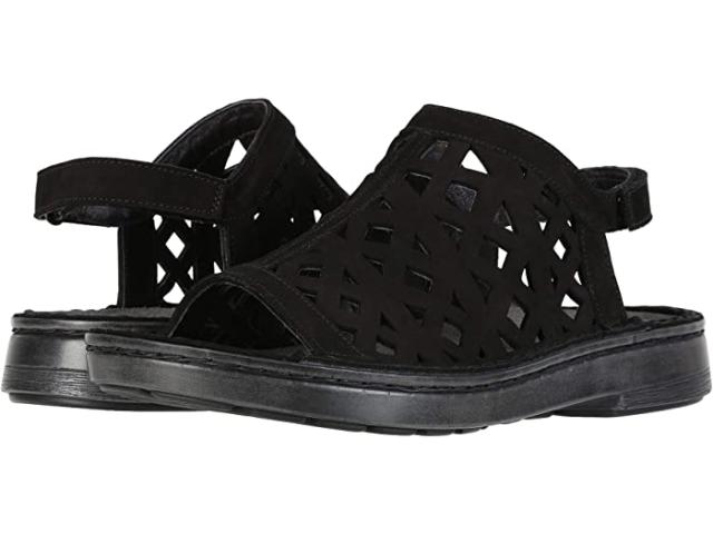 (取寄) ナオト レディース アマドーラ Naot women  Amadora Black Velvet Nubuck