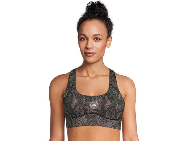 (取寄) アディダス バイ ステラマッカートニー レディース パワー インパクト トレーニング ブラ ミディアム サポート プリンテッド adidas by Stella McCartney women Power Impact Training Bra Medium Support Printed JW4542 Charcoal Black