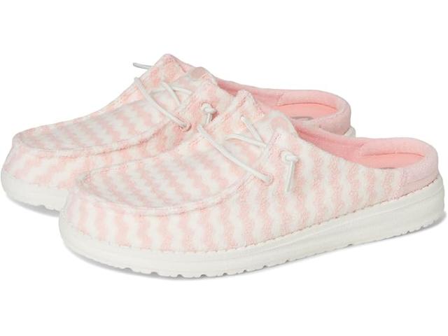 (取寄) ヘイ デュード レディース ウェンディ スリップ テリー ストライプ Hey Dude women Wendy Slip Terry Stripe Pink/White