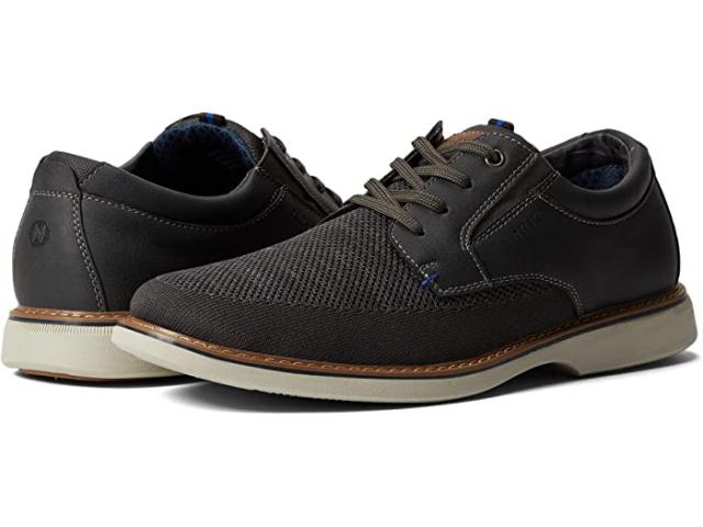 (取寄) ナン ブッシュ メンズ オットー ニット プレーン トゥ オックスフォード Nunn Bush men  Otto Knit Plain Toe Oxford Gray