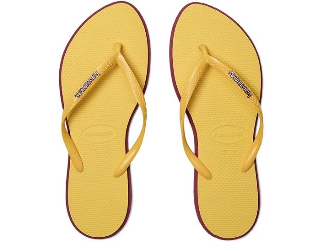 (取寄) ハワイアナス レディース スリム ポイント サンダル Havaianas women Slim Point Sandals Amarant/Caja Yellow