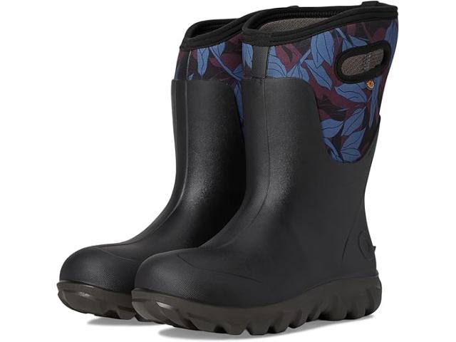 (取寄) ボグス レディース クラシック シームレス ミッド - アウトライン リーブス Bogs women Classic Seamless Mid - Outline Leaves Black Multi