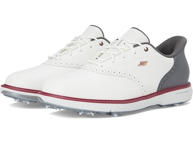 (取寄) スケッチャーズ ゴルフ メンズ プレステージ スリップ-イン アーチフィット スパイクド ゴルフ シューズ Skechers GO GOLF men Prestige Slip-In ArchFit Spiked Golf Shoe Natural/Gray