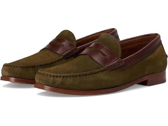 (取寄) ジョンストン&マーフィー コレクション メンズ ボールドウィン ペニー Johnston & Murphy Collection men Baldwin Penny Olive Waxed English Suede/Brown Full Grain