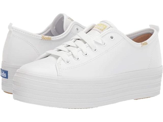 (取寄) ケッズ レディース トリプル アップ レザー Keds women Keds Triple Up Leather White Leather