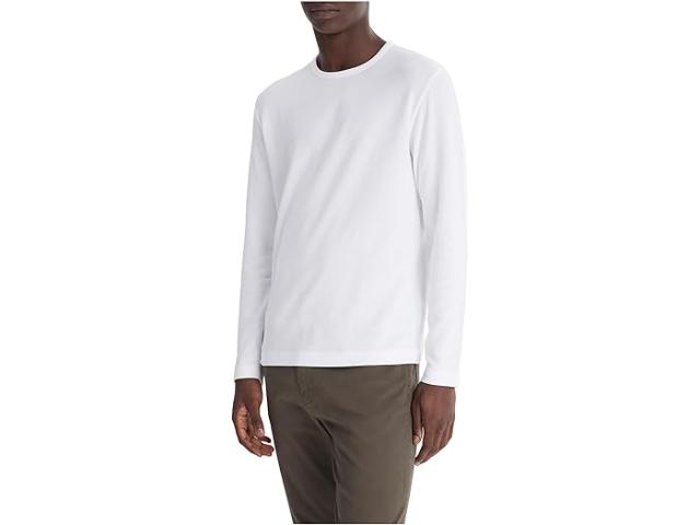 (取寄) ヴィンス メンズ ピマ ピケ ロング スリーブ クルー Vince men Pima Pique Long Sleeve Crew Optic White