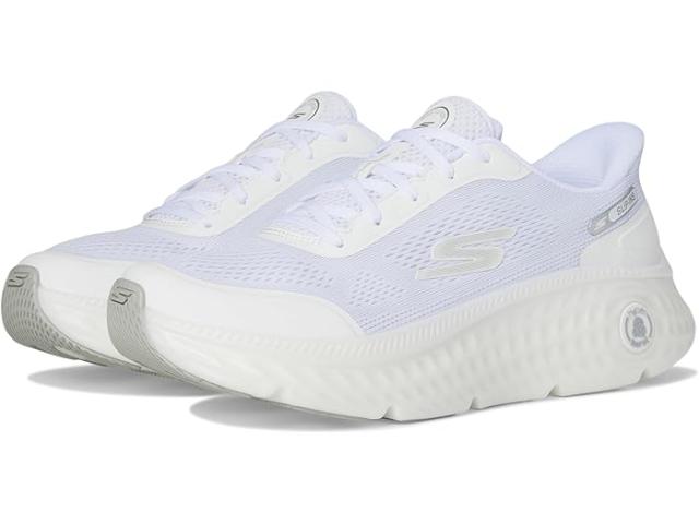 (取寄) スケッチャーズ レディース マックス クッショニニグ ハイパー クレイズ 2.0 ハンズ フリー スリップ-インス SKECHERS women Max Cushioning Hyper Craze 2.0 Hands Free Slip-Ins White/Silver