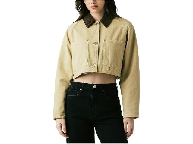 (取寄) ブランクニューヨーク レディース ブレーキング キャンプ クロップド ツイル ジャケット Blank NYC women Breaking Camp Cropped Twill Jacket Beige