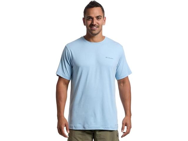 (取寄) コロンビア メンズ クィック ハイク バック グラフィック ショート スリーブ ティー Columbia men Kwick Hike Back Graphic Short Sleeve Tee Ripple Blue Heather/Linear View Multi