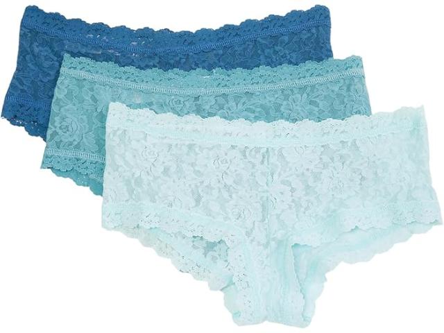 (取寄) ハンキー パンキー レディース シグニチャー レース ボーイショーツ 3 パック Hanky Panky women Signature Lace Boyshort 3 Pack Storm Cloud Blue/Duck Egg/Celeste