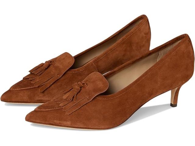 (取寄) ローレン ラルフローレン レディース エイドリアン スエード キルティー パンプス Lauren Ralph Lauren women Adrienne Suede Kiltie Pumps Lauren Tan
