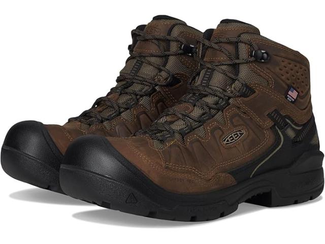 (取寄) キーン ユーティリティ メンズ ターギー Iv Wp ワーク ブーツ (コンプ トゥ) KEEN Utility men Targhee IV WP Work Boot (Comp Toe) Dark Earth/Black