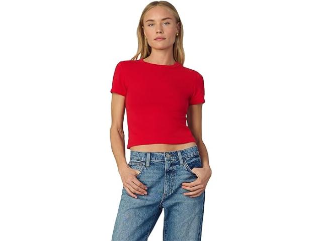 (取寄) ジョーズジーンズ レディース ザ ベイビー ティー Joe's Jeans women The Baby Tee Cherry Red