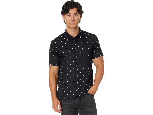 (取寄) ジョン バルベイトス メンズ ショーン シャツ John Varvatos men Sean Shirt W780W24 Ebony