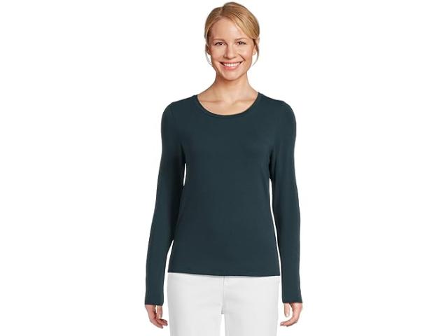 (取寄) アイリーン フィッシャー レディース シーア ニット ラウンド ネック スリム ロング スリーブ ティー Eileen Fisher women Sheer Knit Round Neck Slim Long Sleeve Tee Alpine