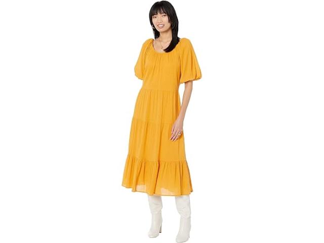 (取寄) マンゴ レディース ビール-H ドレス MANGO women Biel-H Dress Medium Yellow