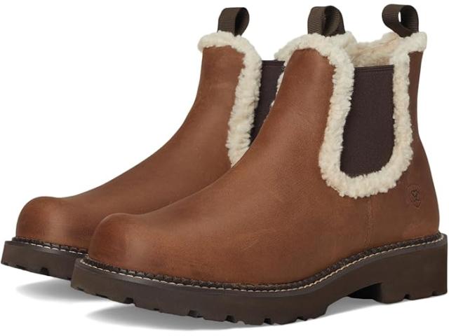 (取寄) アリアット レディース ファットベイビー チェルシー コージー Ariat women Fatbaby Chelsea Cozy Distressed Brown