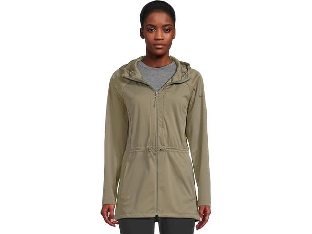 (取寄) コロンビア レディース フローラ パーク リ ソフトシェル ジャケット Columbia women Flora Park II Softshell Jacket Stone Green