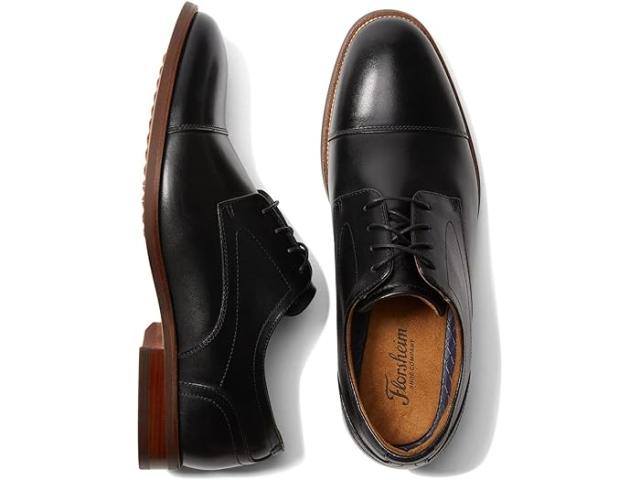 (取寄) フローシャイム メンズ ルッチ キャップ トゥ オックスフォード Florsheim men Florsheim Rucci Cap Toe Oxford Black Smooth