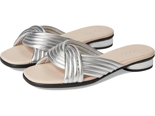 (取寄) エコー レディース スカルプ アルバ 25 スライド サンダル ECCO women Sculpted Alba 25 Slide Sandal Pure Silver