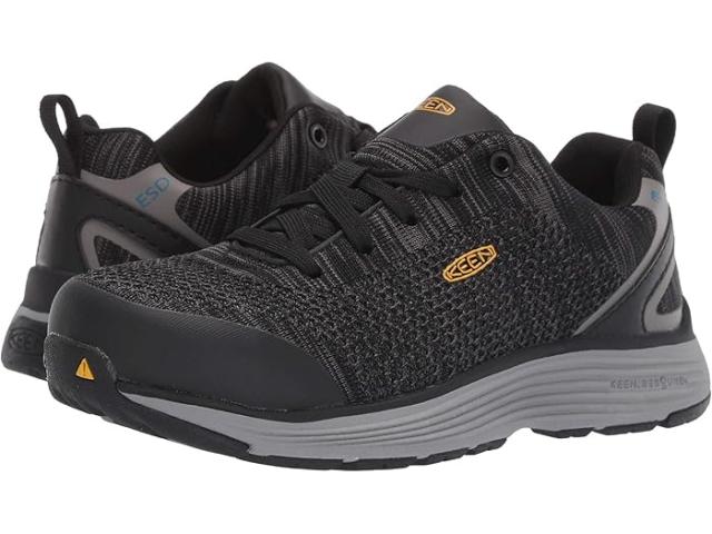 (取寄) キーン ユーティリティ レディース スパルタ アルミニウム トゥ エスド KEEN Utility women Sparta Aluminum Toe ESD Black/Grey Flannel