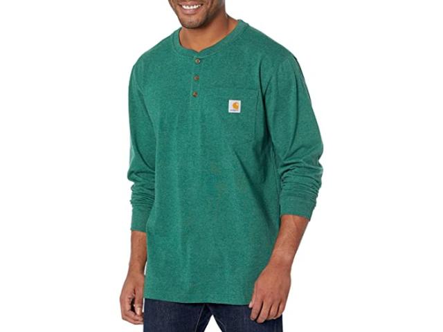 (取寄) カーハート メンズ ワークウェア ポケット L/S ヘンリー Carhartt men Carhartt Workwear Pocket L/S Henley North Woods Heather