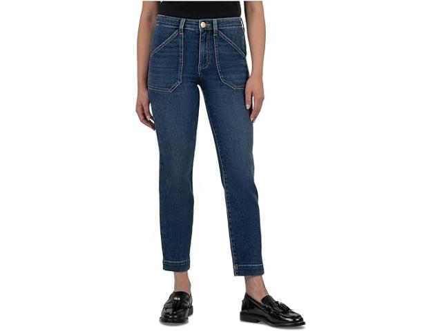 (取寄) カット フロム ザ クロス レディース ピティート リース ハイ ライズ ストレート レッグ ポーク チョップ ポケッツ KUT from the Kloth women Petite Reese High Rise Straight Leg -front Pork Chop Pockets Intertwined