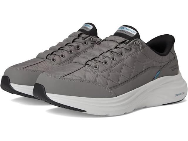 (取寄) スケッチャーズ メンズ コンツアー フォーム コージー フィット ハンズ フリー スリップ-イン SKECHERS men Contour Foam Cozy Fit Hands Free Slip-in Charcoal/Black