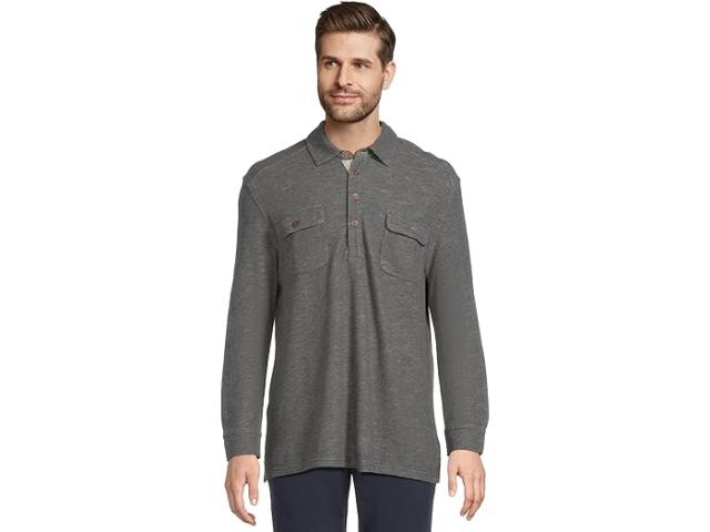 (取寄) トミーバハマ メンズ ペン コーヴ ポロ ロング スリーブ  Bahama men Penn Cove Polo Long Sleeve Charcoal Heather