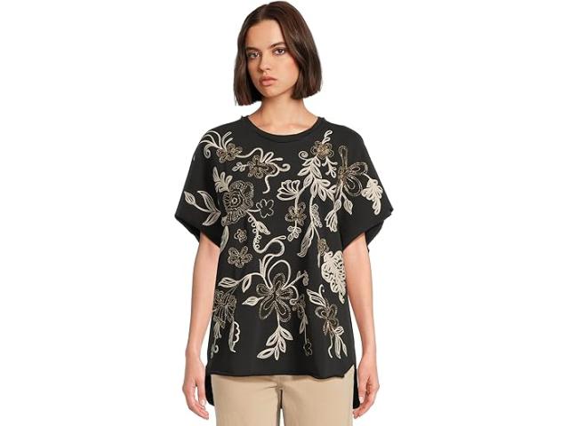 (取寄) ジョニー ワズ レディース フレンチ テリー ポンチョ Johnny Was women French Terry Poncho Black