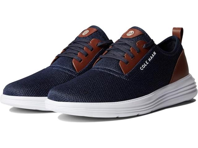 (取寄) コールハーン メンズ グランドスポーツ ジャーニー ニット スニーカー Cole Haan men Grandsport Journey Knit Sneaker Navy Ink/Woodbury/Optic White