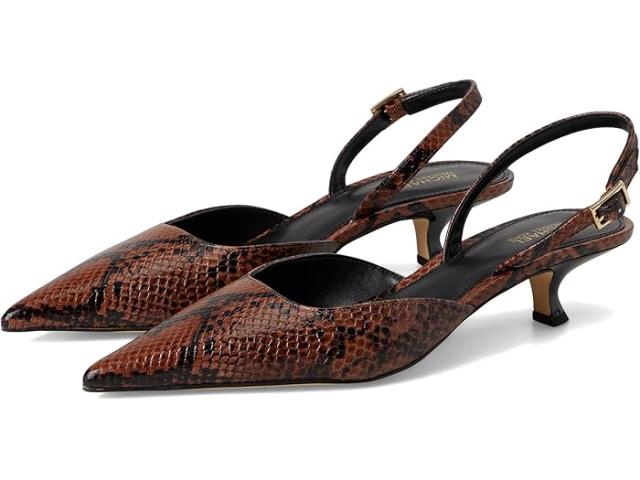 (取寄) マイケルコース レディース ルナ キトン スリング パンプス MICHAEL Michael Kors women Luna Kitten Sling Pumps Luggage