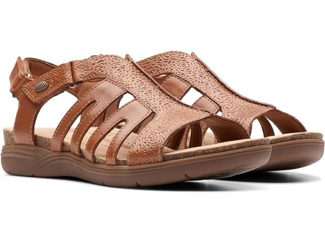 (取寄) クラークス レディース エイプル ベル Clarks women Clarks April Belle Tan Leather