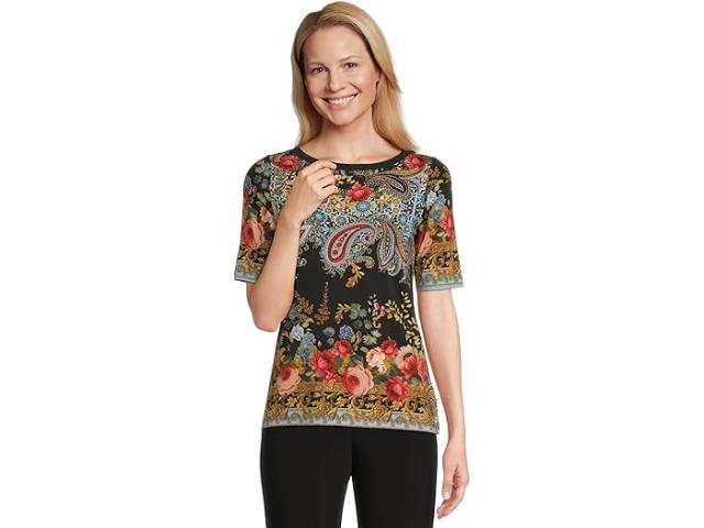 (取寄) ジョニー ワズ レディース ザ ジャニー フェーバリット ボート ネック ティー Johnny Was women The Janie Favorite Boat Neck Tee Leto