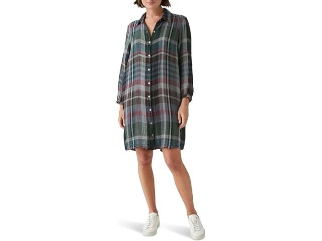(取寄) マイケル スターズ レディース ポーリー バルーン スリーブ シャツドレス Michael Stars women Polly Balloon Sleeve Shirtdress Chalk Multi